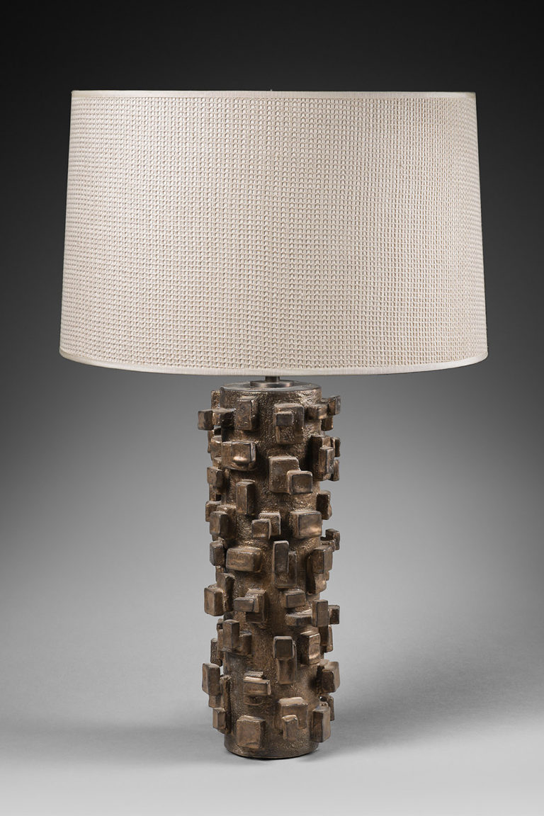 Large bronze « Block » lamp - CHAHAN